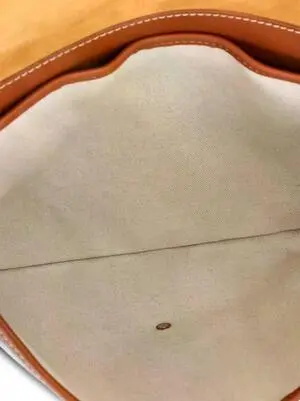 Goyard Coursier Messenger Bag In Coated Canvas And Leather - Brown