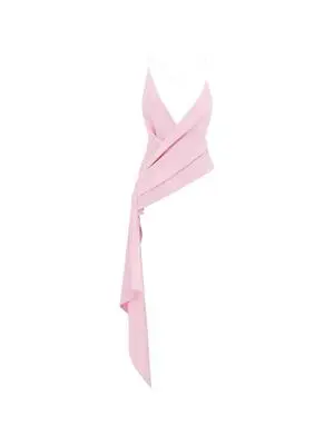 Alex Perry Draped Asymmetric Top - Pink