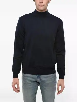 Corneliani Turtleneck Wool Sweater - Blue