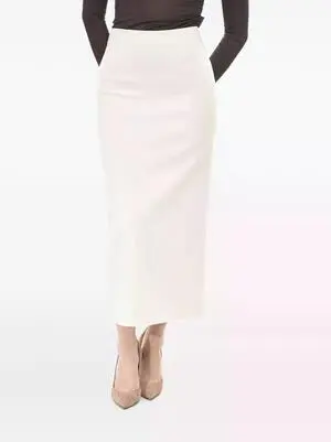 SUPER BLOND High-waisted Midi Skirt - White