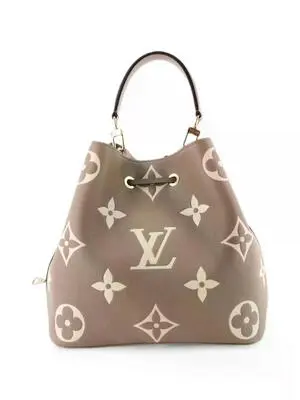 LOUIS VUITTON Monogram Empreinte Giant Mm Bucket Bag - Grey