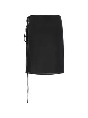 MISENITHE Jude Wrap Mini Skirt - Black