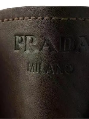 Prada Leather Laced Booties