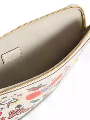 ANYA HINDMARCH All Over Stickers Leather Laptop Case
