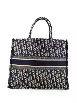 Dior Book Oblique Canvas Large Tote Bag - Blue