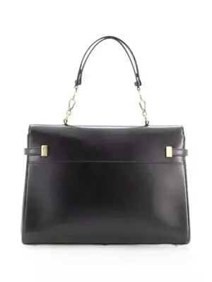 Saint Laurent Manhattan Top Handle Flap Bag Leather Medium Satchel