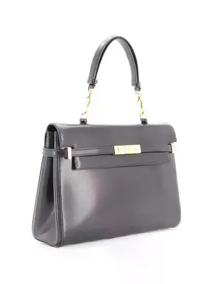 Saint Laurent Manhattan Top Handle Flap Bag Leather Medium Satchel