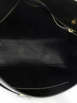 Saint Laurent Manhattan Top Handle Flap Bag Leather Medium Satchel
