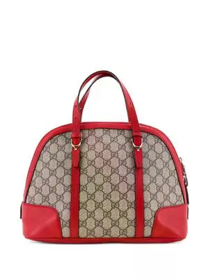 Gucci Gg Coated Canvas Small Satchel - Brown
