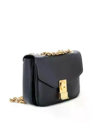 Celine Leather Small Shoulder Bag - Black