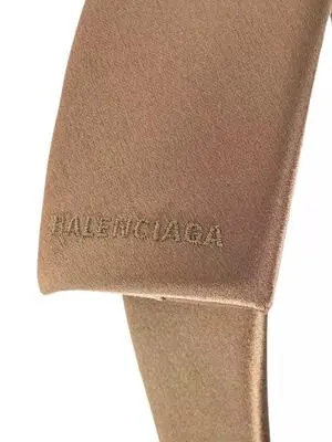 Balenciaga Logo Embroidered Satin Headband