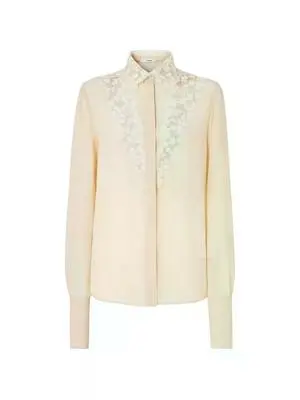 Fendi Parchment-coloured Georgette Shirt