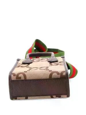 Gucci Vertical Tote Jumbo Gg Canvas Mini Crossbody Bag