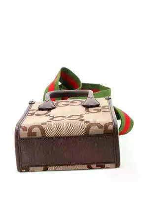 Gucci Vertical Tote Jumbo Gg Canvas Mini Crossbody Bag