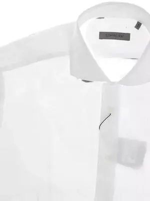 Corneliani Herringbone-pattern French-collar Shirt