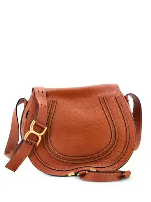 Chloé Marcie Leather Medium Crossbody Bag - Brown