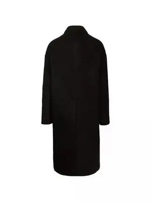 Rick Owens Tower Buttoned Brad Coat In Boiled Wool