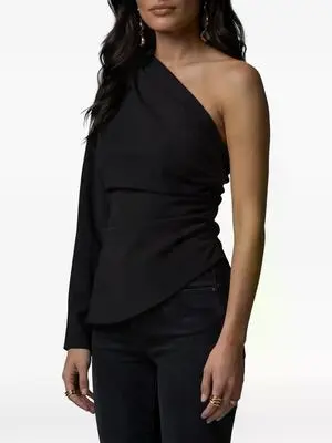 Federica Tosi One-shoulder Draped Blouse - Black