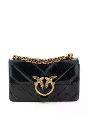 Pinko Love Chevron-stitched Shoulder Bag - Black