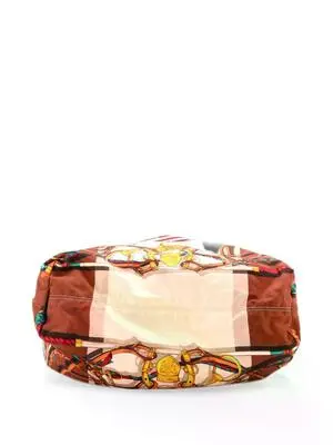 Gucci Bamboo Handle Printed Silk Maxi Tote Bag