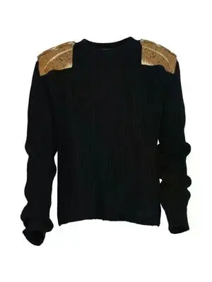Valentino Garavani Shoulder-patch Sweater - Black