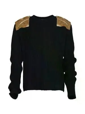 Valentino Garavani Shoulder-patch Sweater - Black
