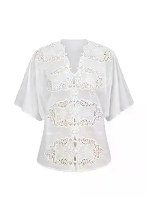 CISSA Femme Embroidered-lace Blouse