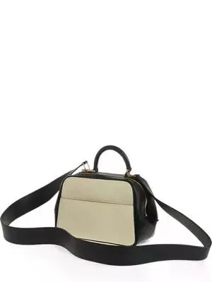 VALEXTRA Bicolor Leather Tote Bag - Black