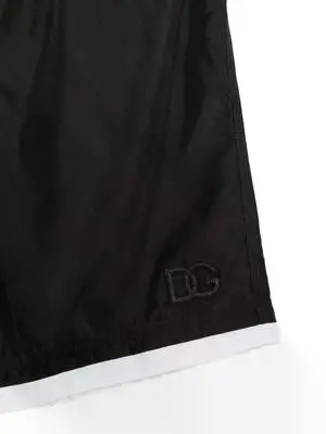 Dolce & Gabbana Logo Patch Drawstring Swim Shorts