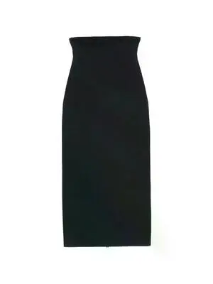 Issey Miyake High-waisted Zip-back Midi Skirt - Blue