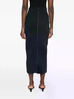 Issey Miyake High-waisted Zip-back Midi Skirt
