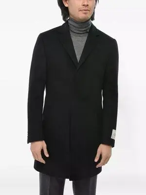 Corneliani Single-breasted Concealed-button Coat - Black
