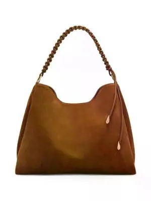 Cult Gaia Osa Suede Braided-handle Tote Bag