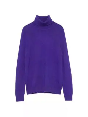 Eric Bompard Cashmere Roll Neck Sweater - Purple