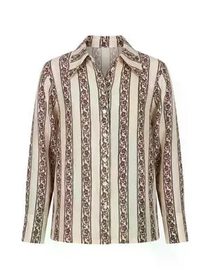 Alix Of Bohemia Dana Floral-print Silk Shirt - Neutrals