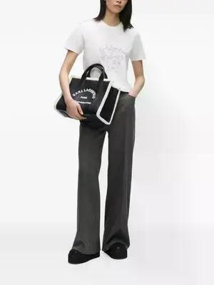 Karl Lagerfeld Medium Rue St-guillaume Shearling Square Tote Bag