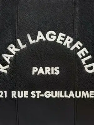 Karl Lagerfeld Medium Rue St-guillaume Shearling Square Tote Bag