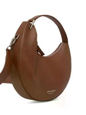 Emporio Armani 1981 Mini Leather Hobo Bag - Brown