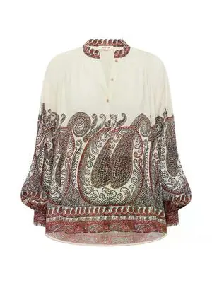 BOTEH Cassia Paisley-print Blouse - Neutrals