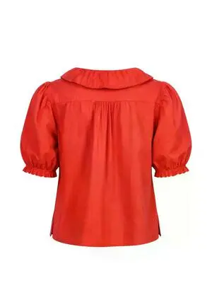 THE LITTLE PROJECT Ruffle-collar Puff-sleeve Shirt