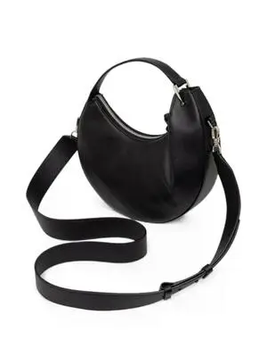 Emporio Armani 1981 Mini Leather Hobo Bag - Black
