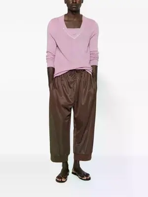 A.N.G.E.L.O. VINTAGE CULT Layered-neckline Knit Jumper - Pink