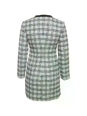 Maje Tweed Long-sleeve Mini Dress