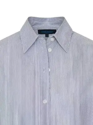 PATRICK ASSARAF Stripe Print Boxy Shirt