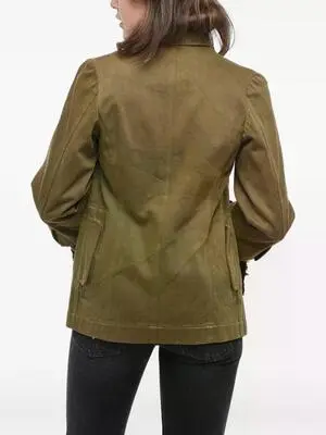 Comme Des Garçons Ruffle-cuff Single-breasted Jacket - Green