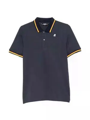 K-WAY Logo-patch Polo Shirt - Blue