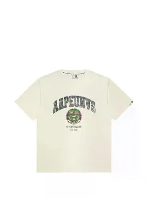 AAPE BY *A BATHING APE Logo-print T-shirt - Neutrals