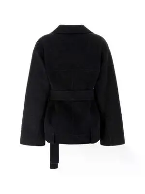 Khaite Alder Belted Wool Jacket - Black