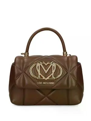 Moschino Logo-plaque Tote Bag - Brown