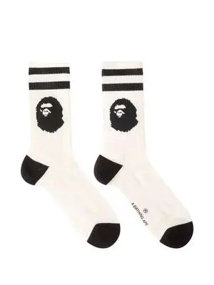A BATHING APE Ape Head Logo-print Socks